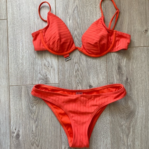 Tilly's | Swim | Orange Damsel Bikini Set | Poshmark